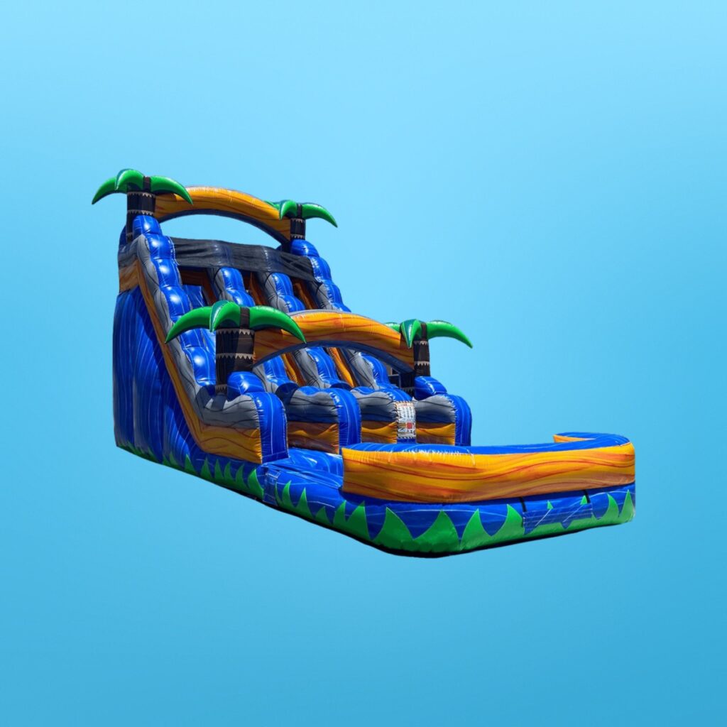 18 ft Double lane Waterslides - FranKidsJump